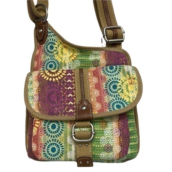 Fossil | Bags | Fossil Multicolor Canvas Messenger Bag | Poshmark